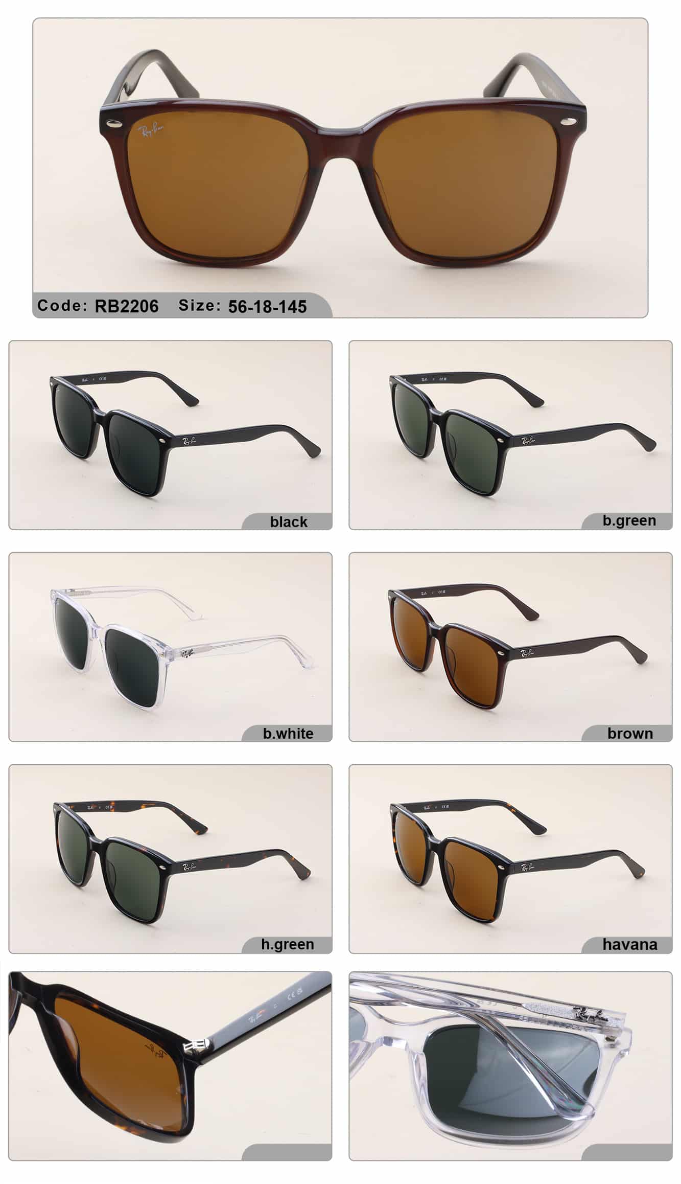 عینک ریبن مدل RB2206 - پخش عمده عینک اپتیسان | سنندج اپتیک | optisan ...